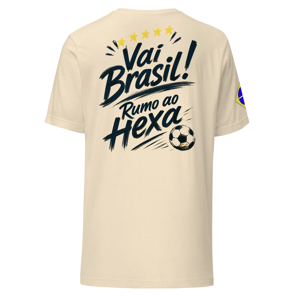 Camiseta unissex Joga Bonito Rumo ao Hexa – Summer Rainbows